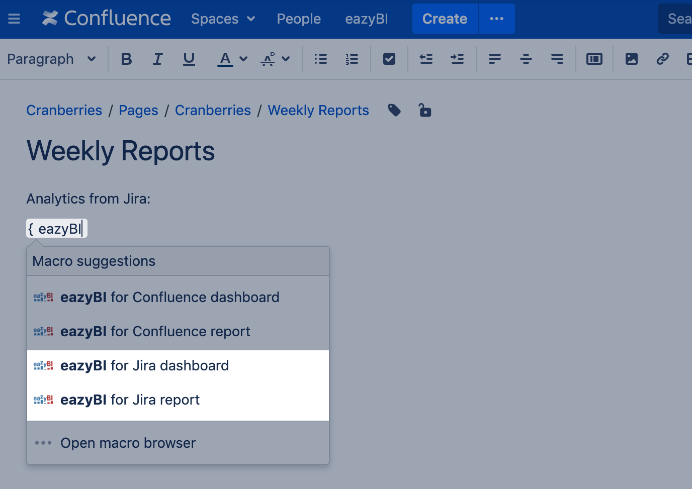 Publish in Confluence pages