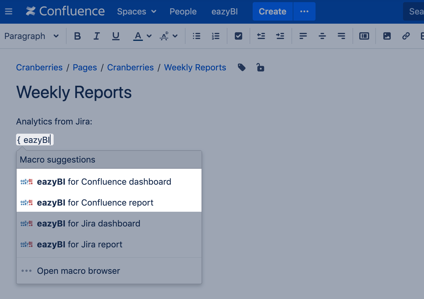 Publish in Confluence pages