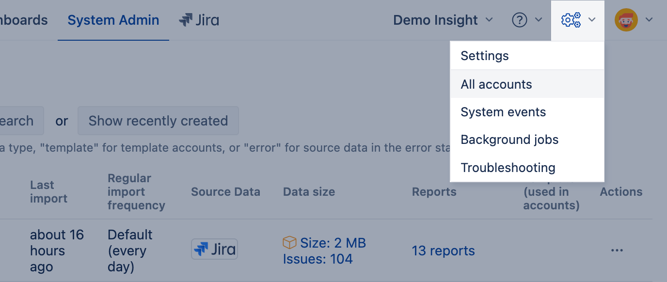 Administer all accounts